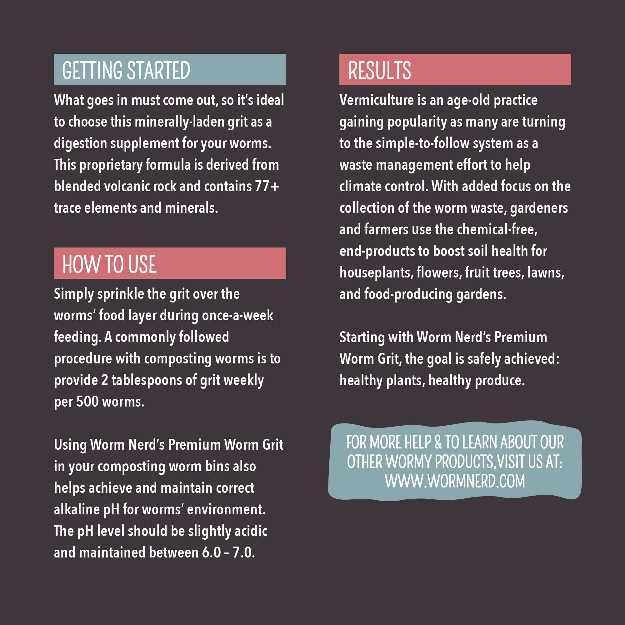Premium Worm Grit | Worm Nerd